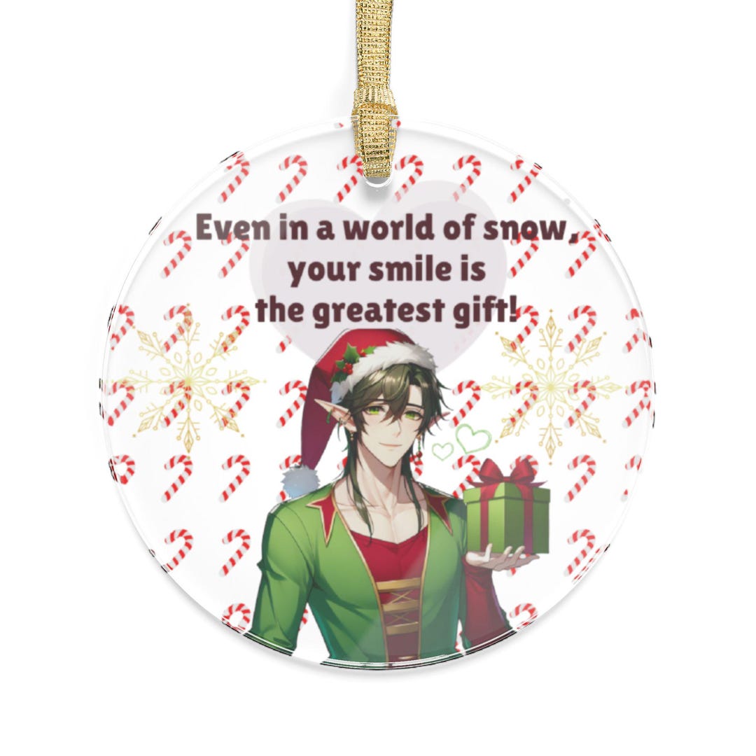 Acrylic Ornaments, Christmas Elf Anime Holiday Decoration, Festive Xmas ...