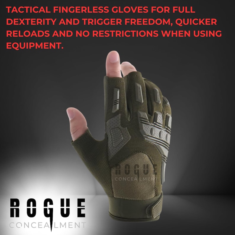 Rogue Tactical Fingerless Gloves: Combat, Hunting, Airsoft Gear - Etsy
