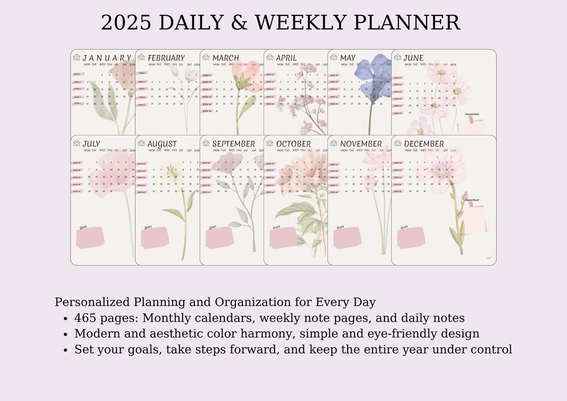 Digital Planner Dated, iPad & Android Planner, Goodnotes Planner ...