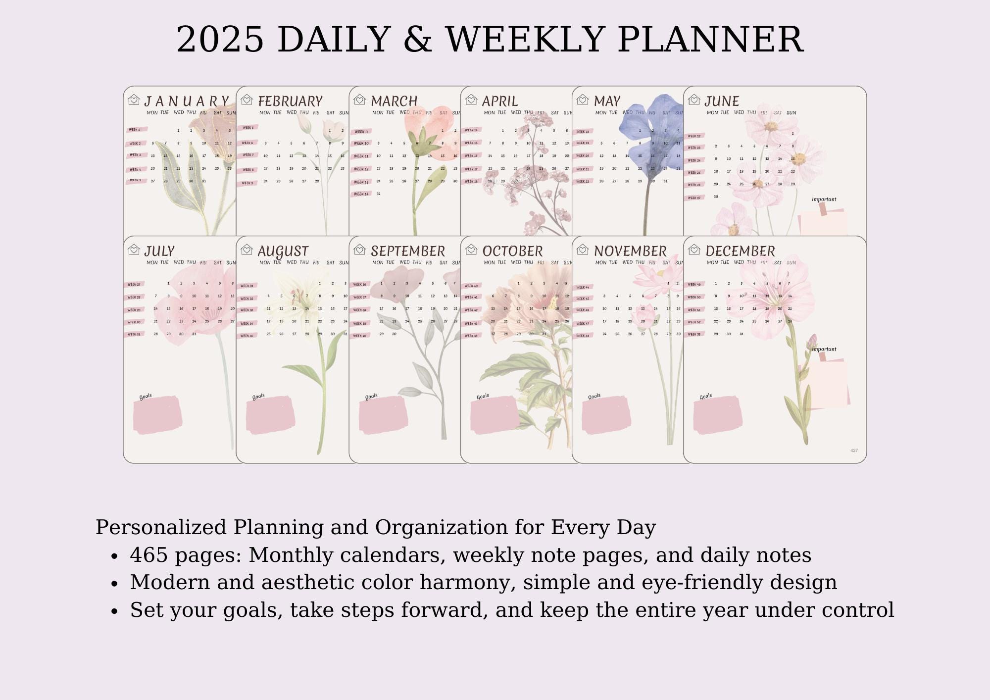 Digital Planner Dated, iPad & Android Planner, Goodnotes Planner ...