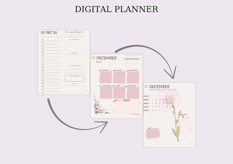 Digital Planner Dated, iPad & Android Planner, Goodnotes Planner ...
