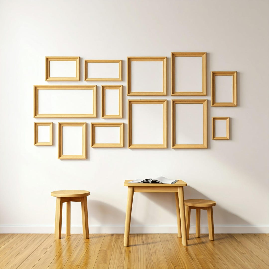 Frames Wall Art, Multi Frames, Display Wall Art, Frames Mockup, Display ...