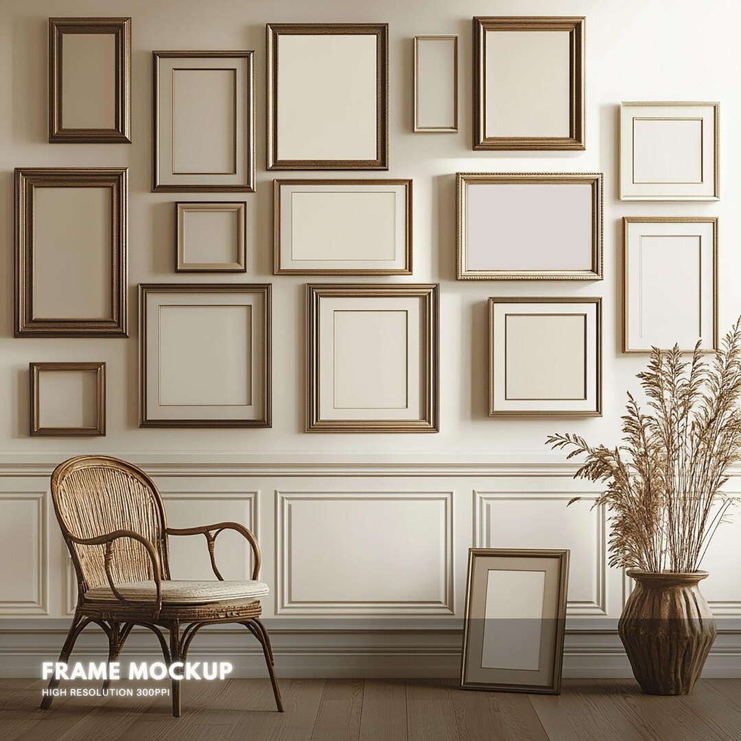 Frames Wall Art, Multi Frames, Display Wall Art, Frames Mockup, Display ...