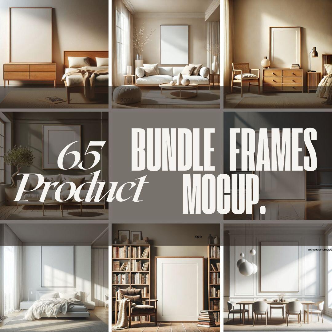 65 Frames Bundle, Frame Art, Mockup Frames Bundle, Frames Png, Frame ...