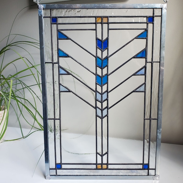Prairie Style Stained Glass - Etsy