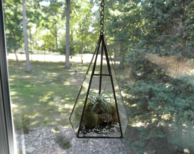 Small Hanging Glass Terrarium - Etsy UK