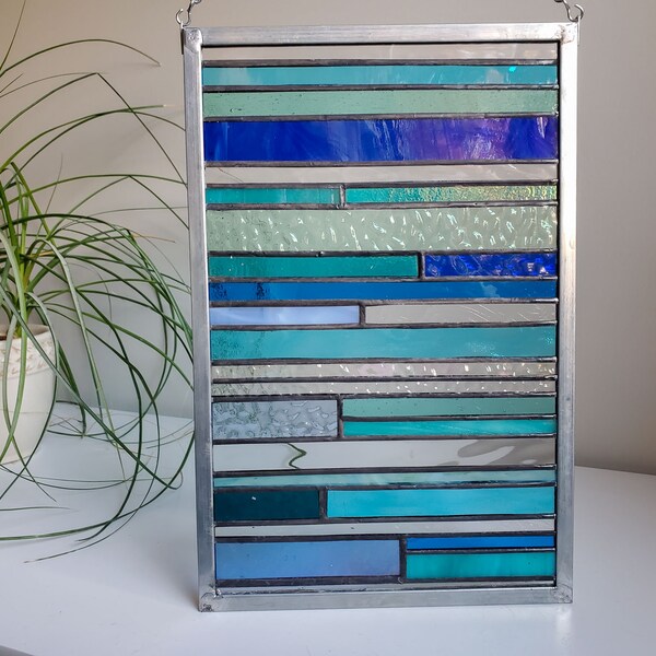 Stained Glass Panel Ocean - Etsy