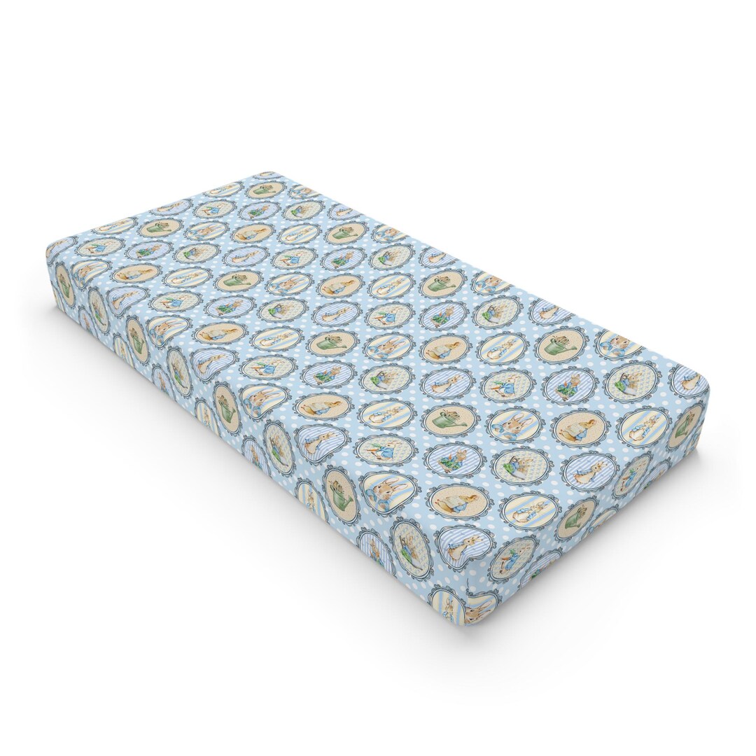 Peter Rabbit Changing Pad Cover • Classic Storybook Nursery • Garden ...