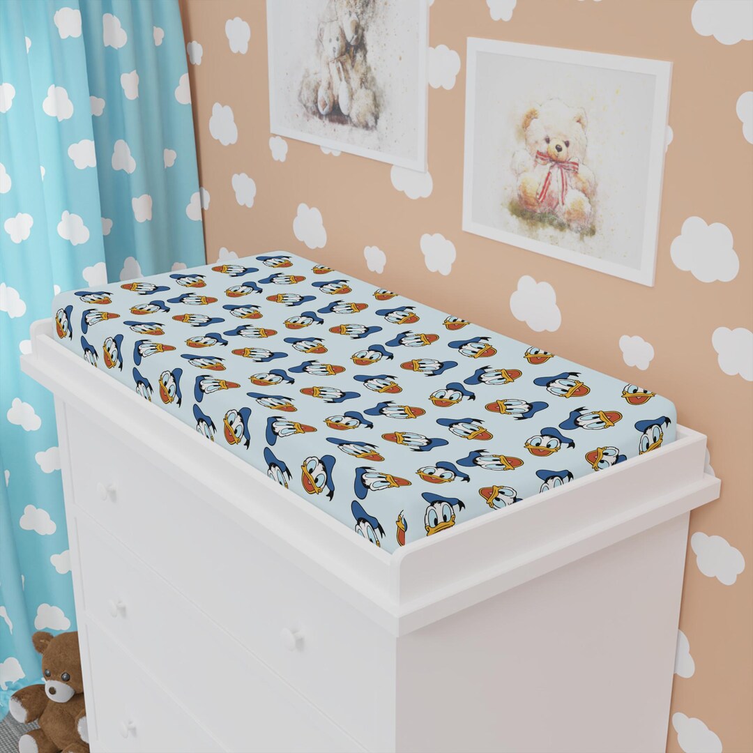 Donald Duck Changing Pad Cover – Classic Disney Baby Nursery Decor ...