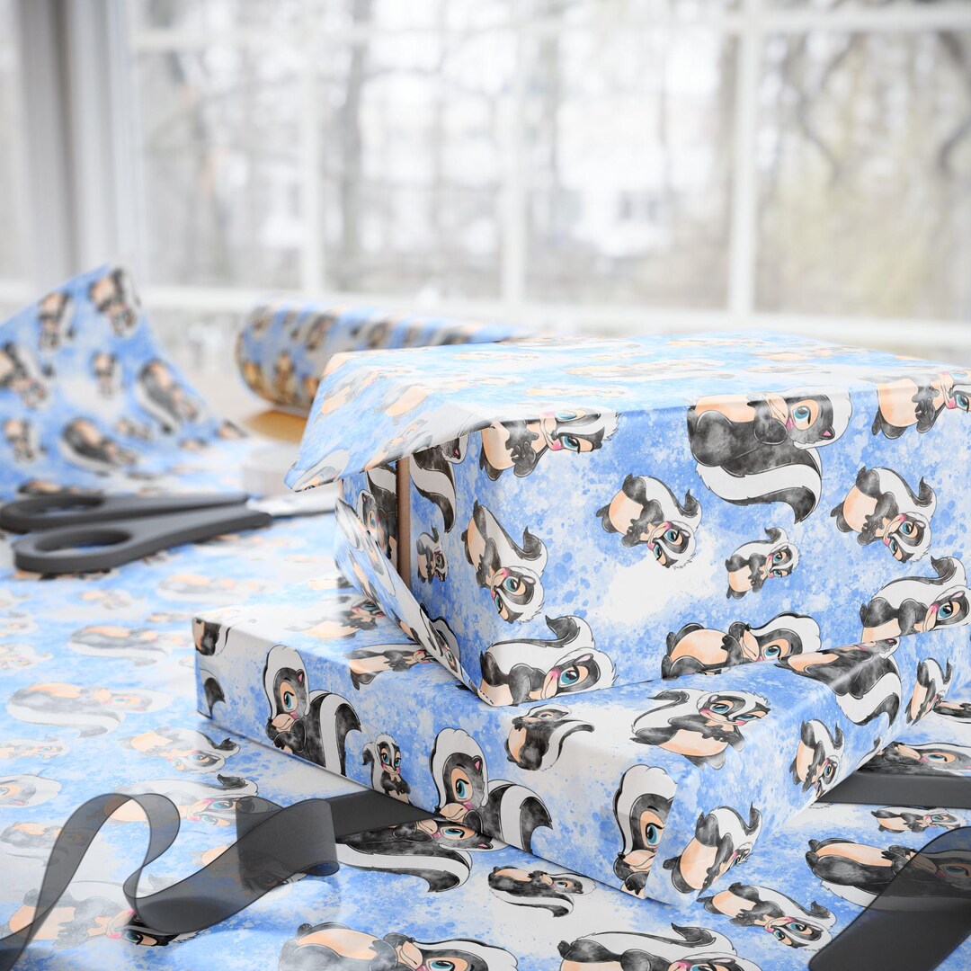 Bambi Flower Skunk Gift Wrapping Paper Rolls, 1pc - Etsy