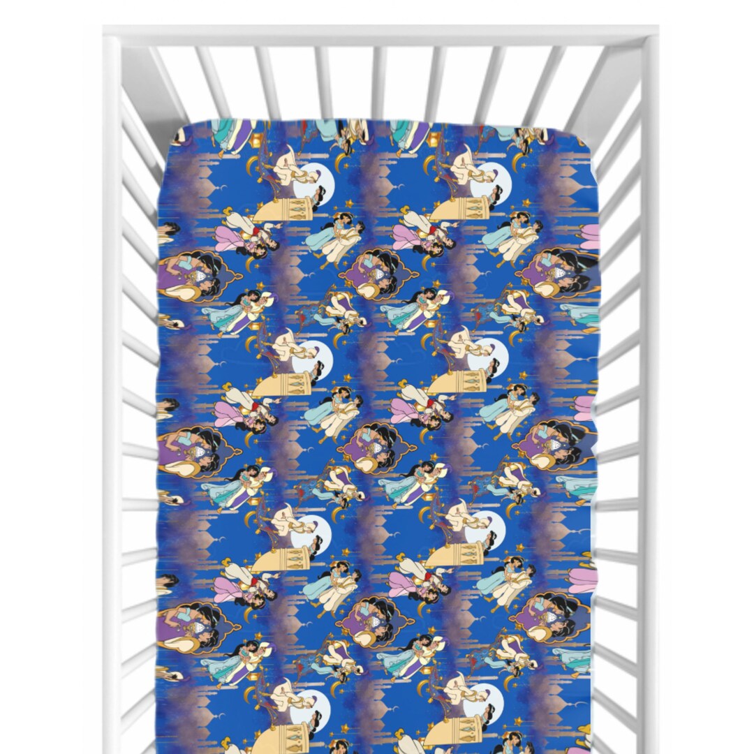 Aladdin Crib Sheet | Magic Carpet Nursery Bedding | Disney Baby Decor ...
