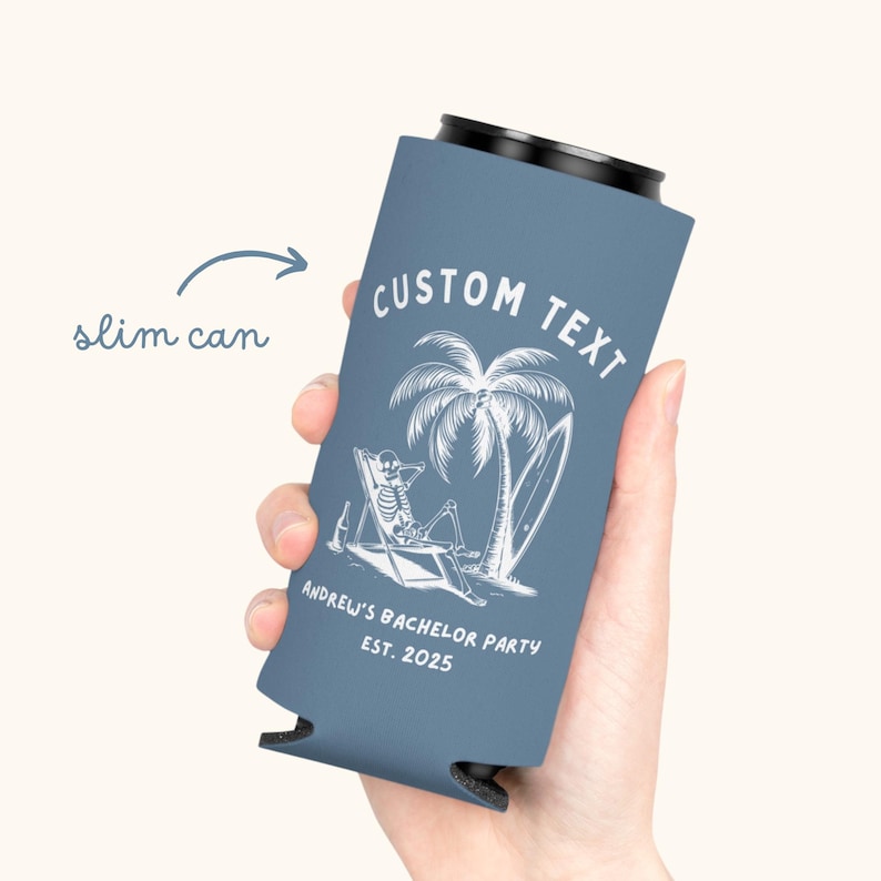 Personalized Beach Bachelor Party Can Cooler: Custom Drink Sleeves - Etsy