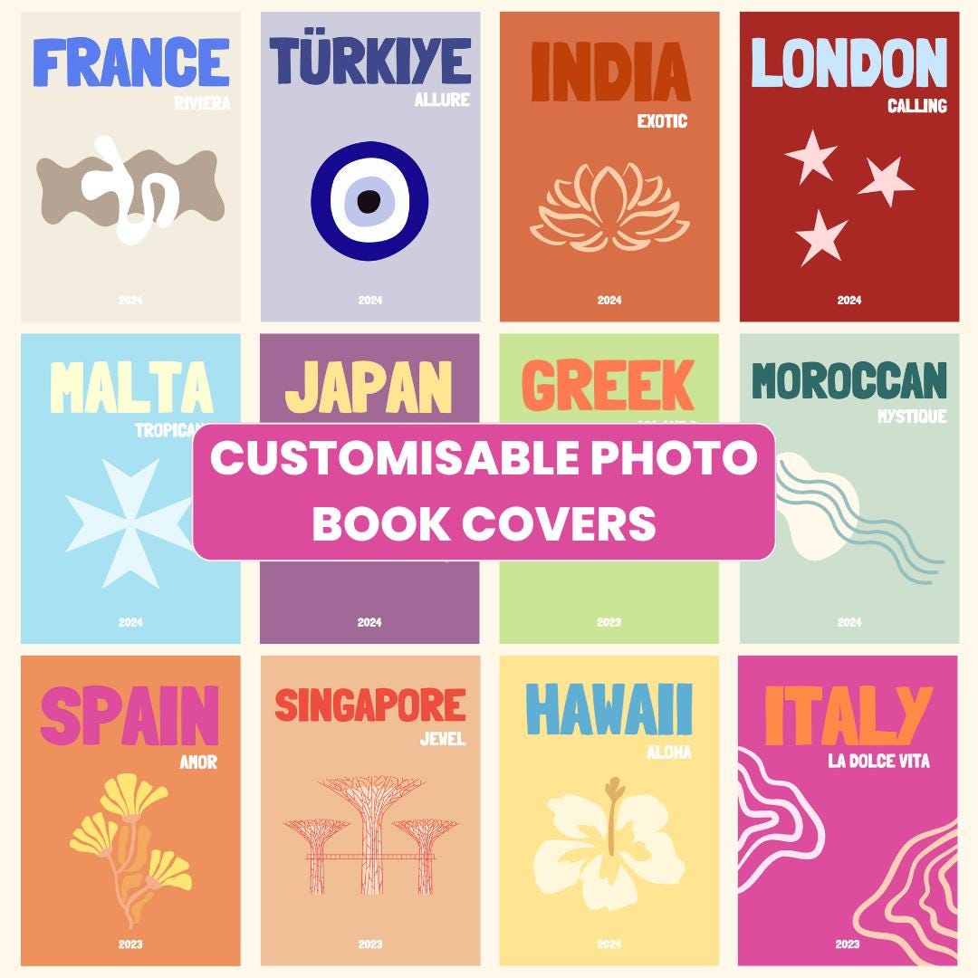 Customisable Travel Photobook Template Personalised Travel Photobook ...