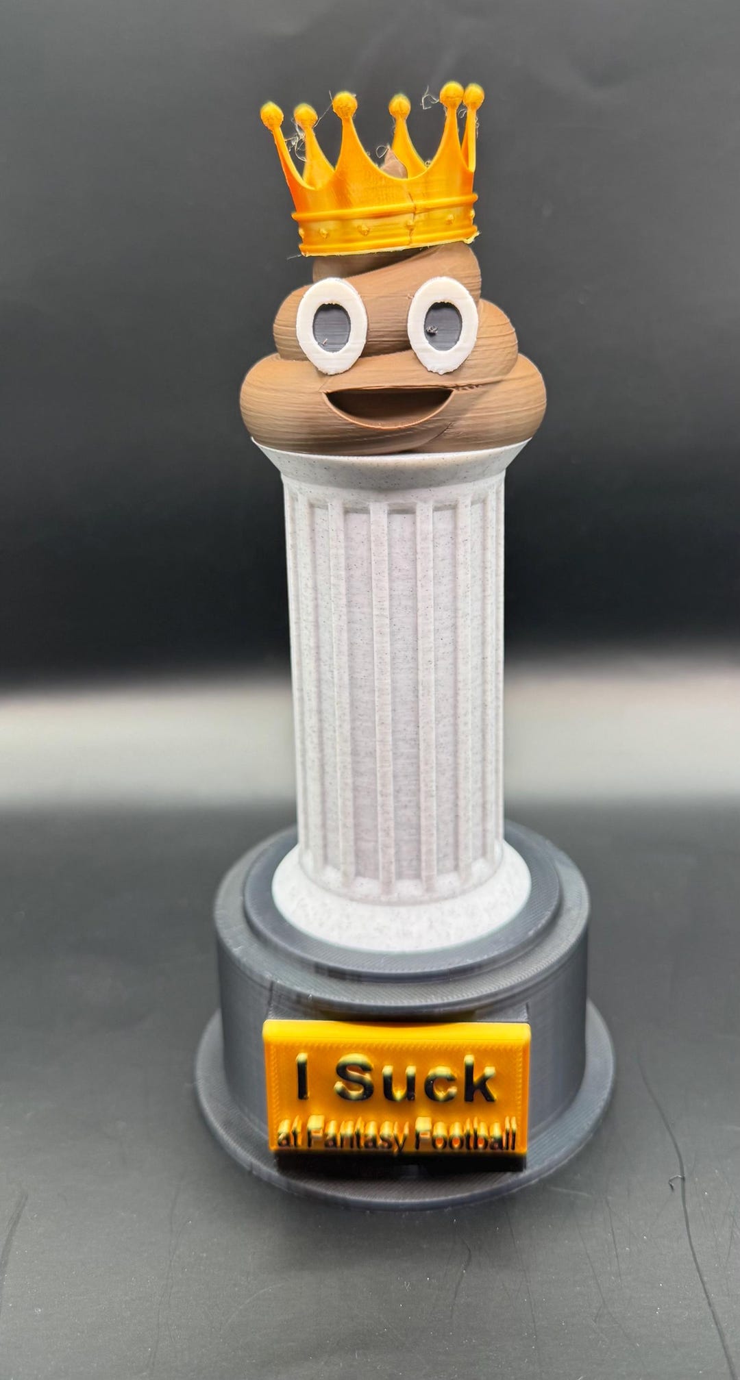 3D Printed Fanasty Football Last Place Trophy 8 Inch or 12 Inch - Etsy