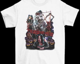 Terrifier Clown Horror T-shirt Classic Horror Movie Apparel Halloween ...