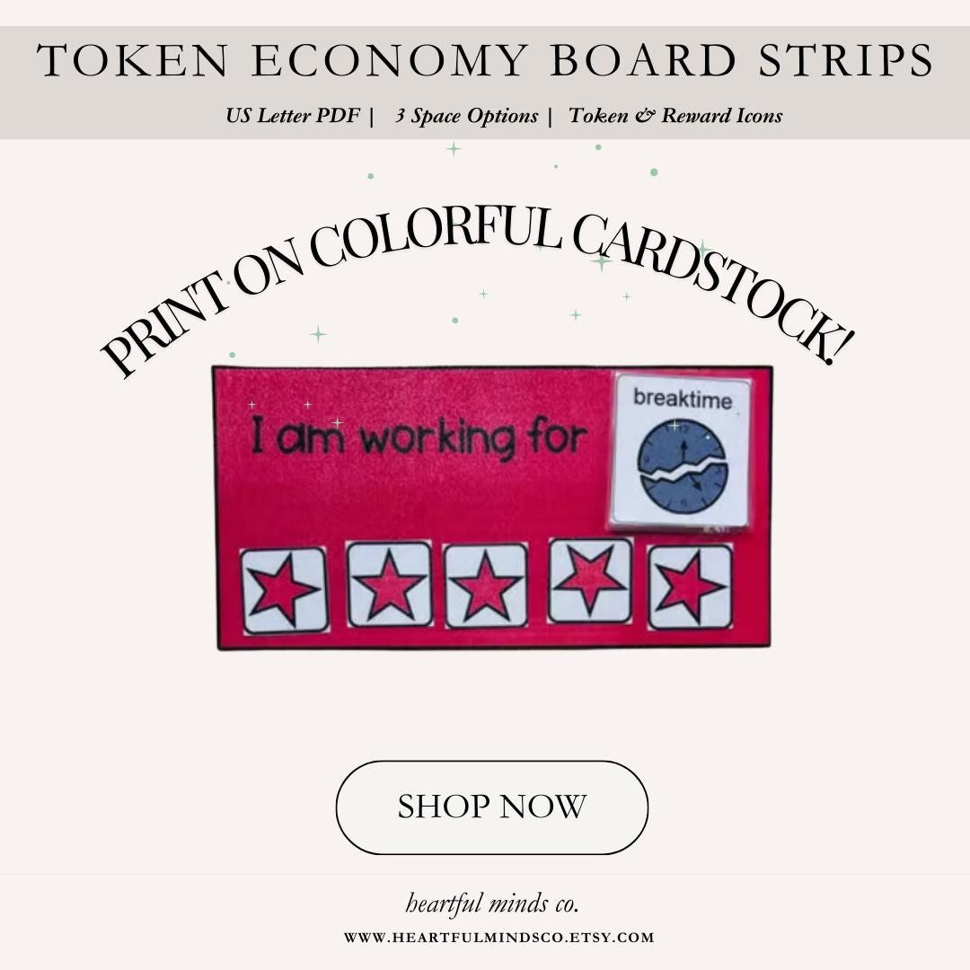 Printable Token Boards, Kids Reward Chart, Token Boards for Speech, ABA ...