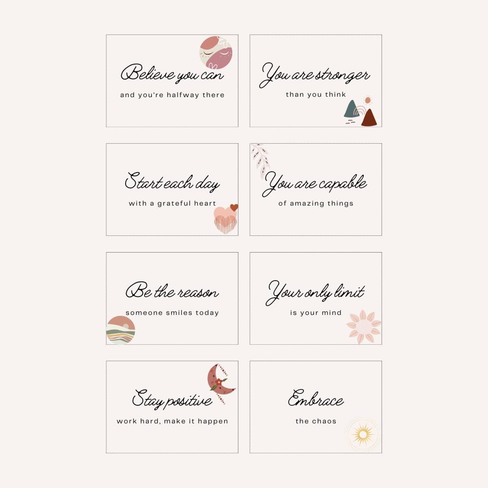 Inspirational Quote Cards, Mindfulness Cards, Inspirational Messages ...