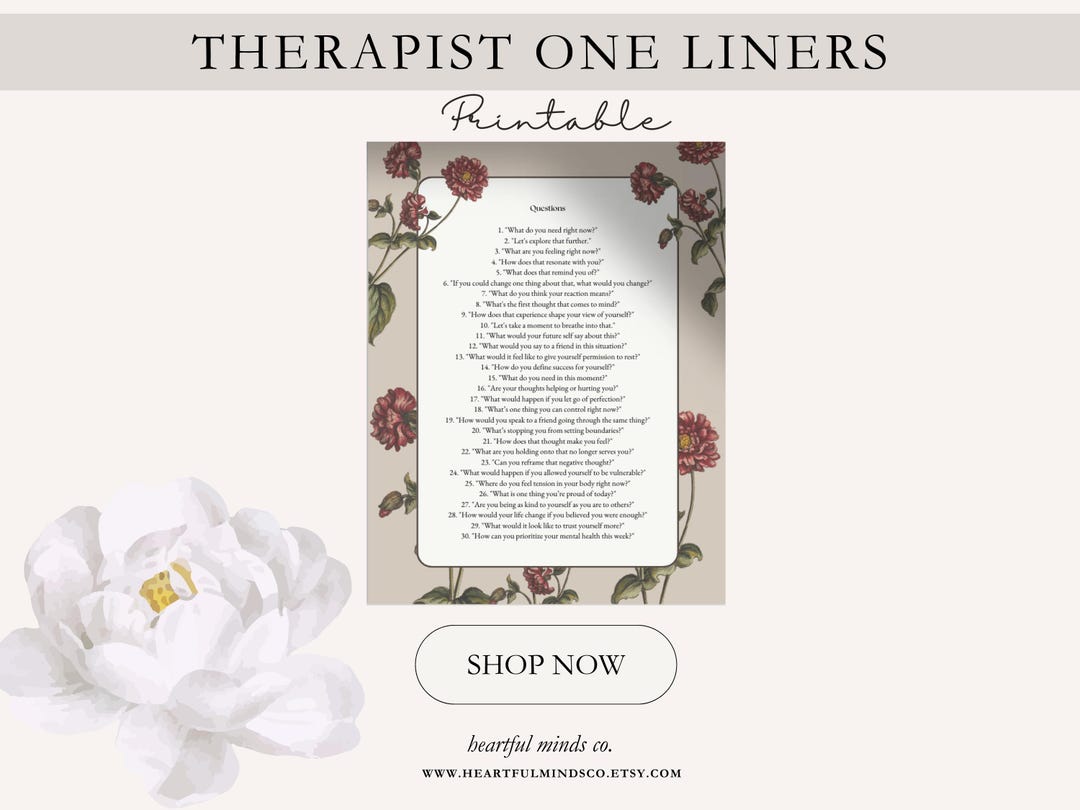 Therapy Prompts Cheat Sheets: Counseling Tools (digital Download) - Etsy