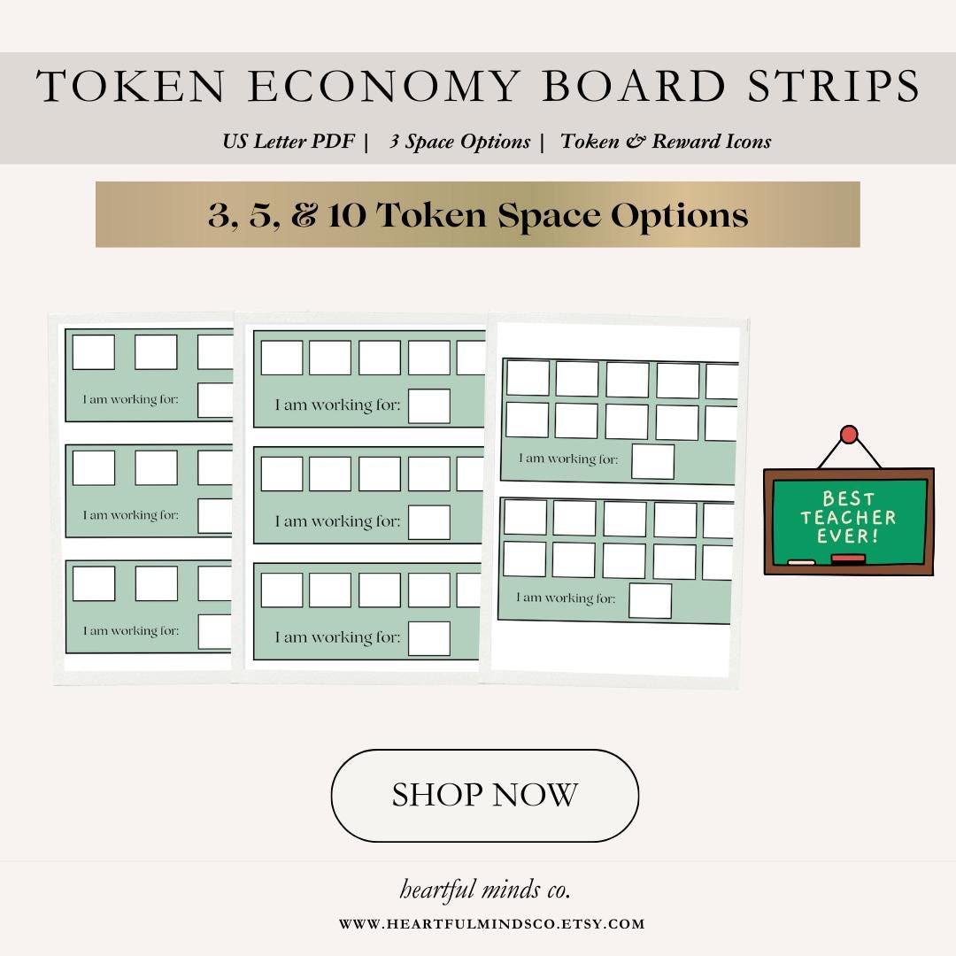 Token Board: Kids Reward Chart, ABA Special Education (PDF) - Etsy