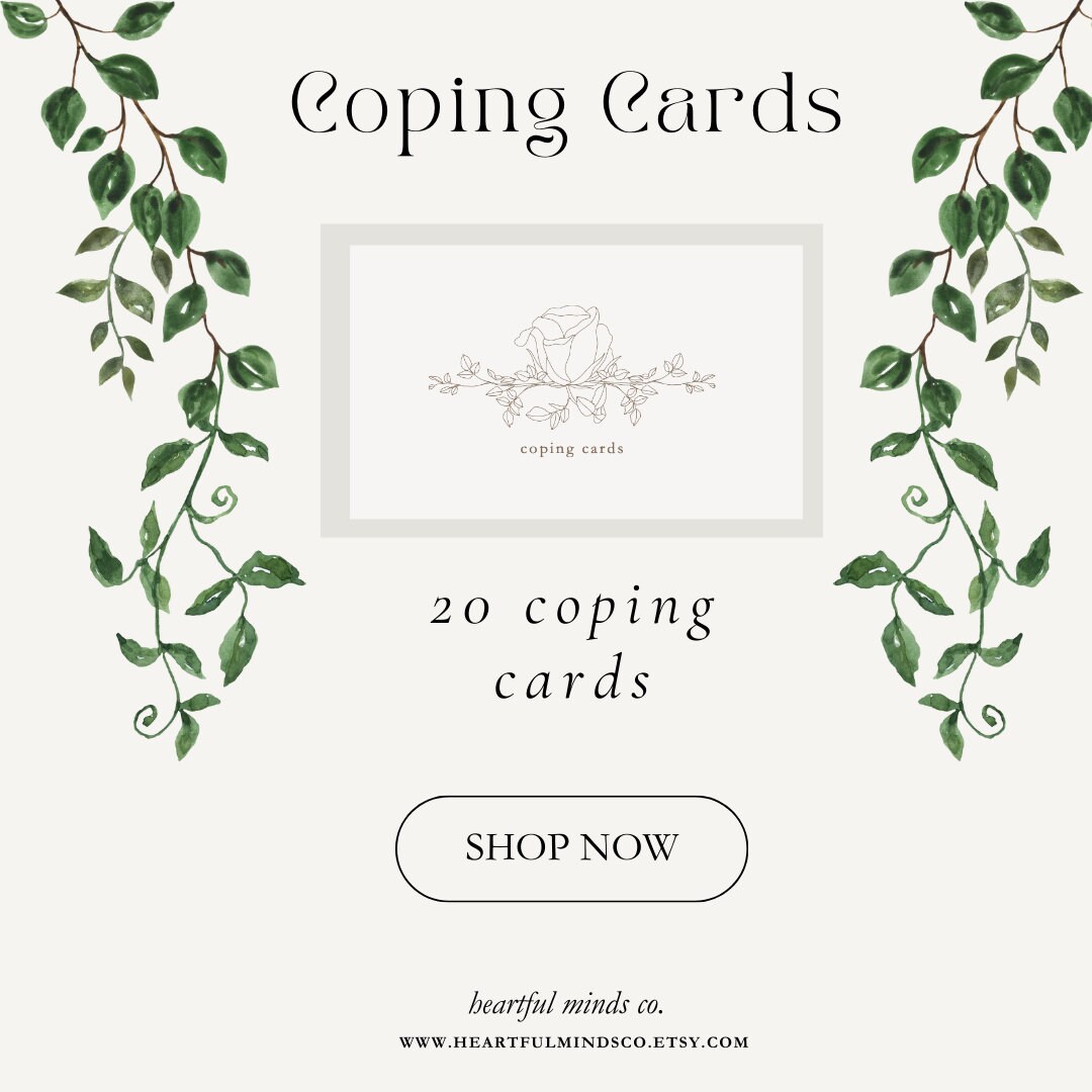 Printable Coping Cards Positive Affirmation Cards Digital Self Care ...