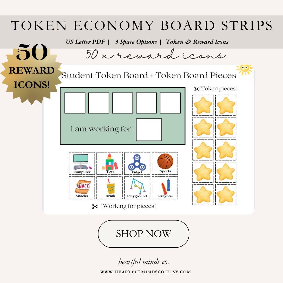 Token Board: Kids Reward Chart, ABA Special Education (PDF) - Etsy