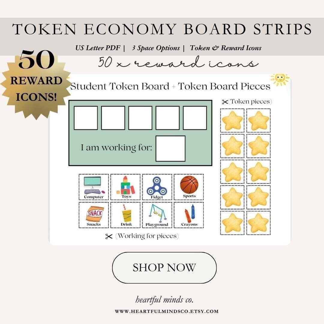 Printable Token Boards, Kids Reward Chart, Token Boards for Speech, ABA ...