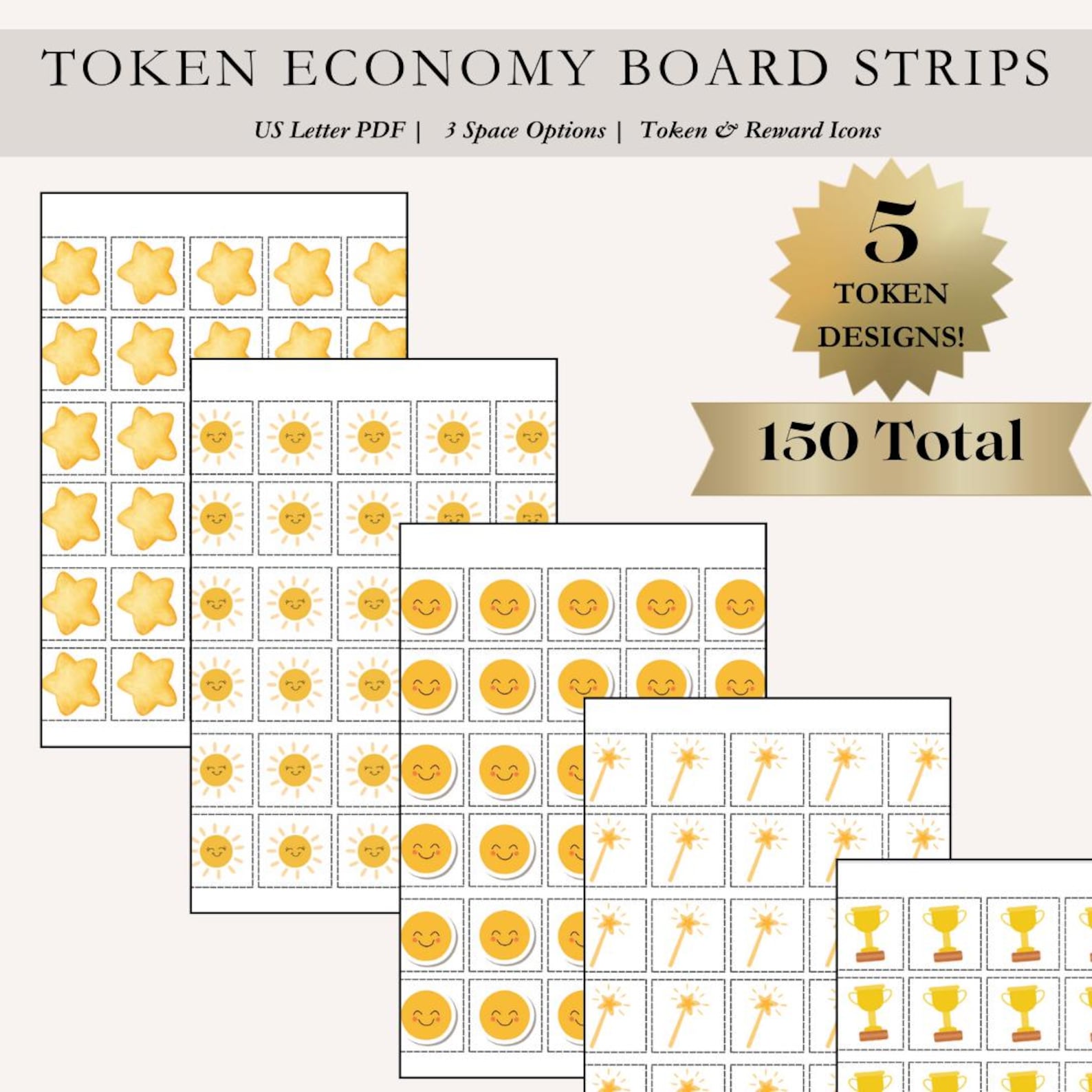 Token Board: Kids Reward Chart, ABA Special Education (PDF) - Etsy