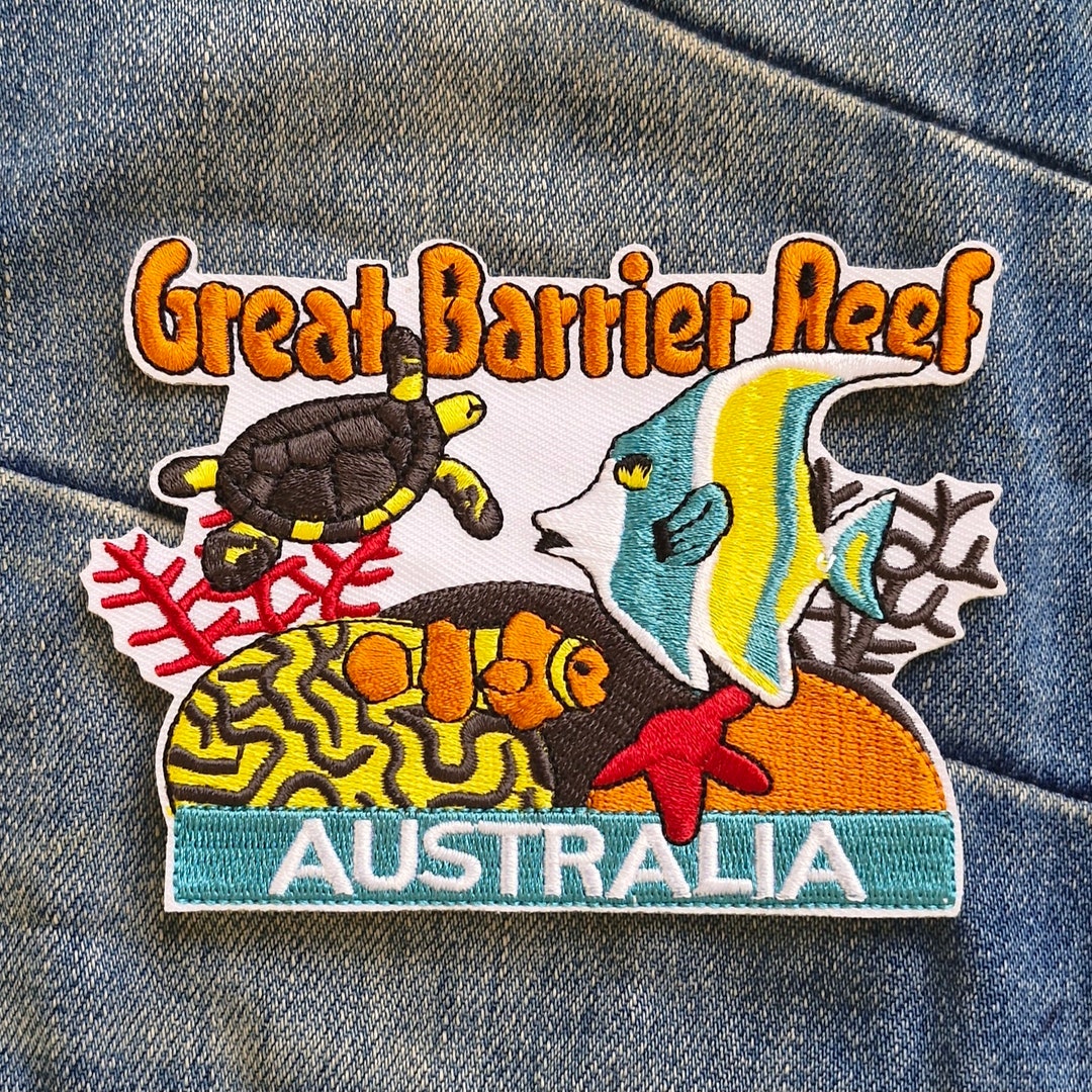 Great Barrier Reef, Australia Travel Iron on Embroidery Patch ...