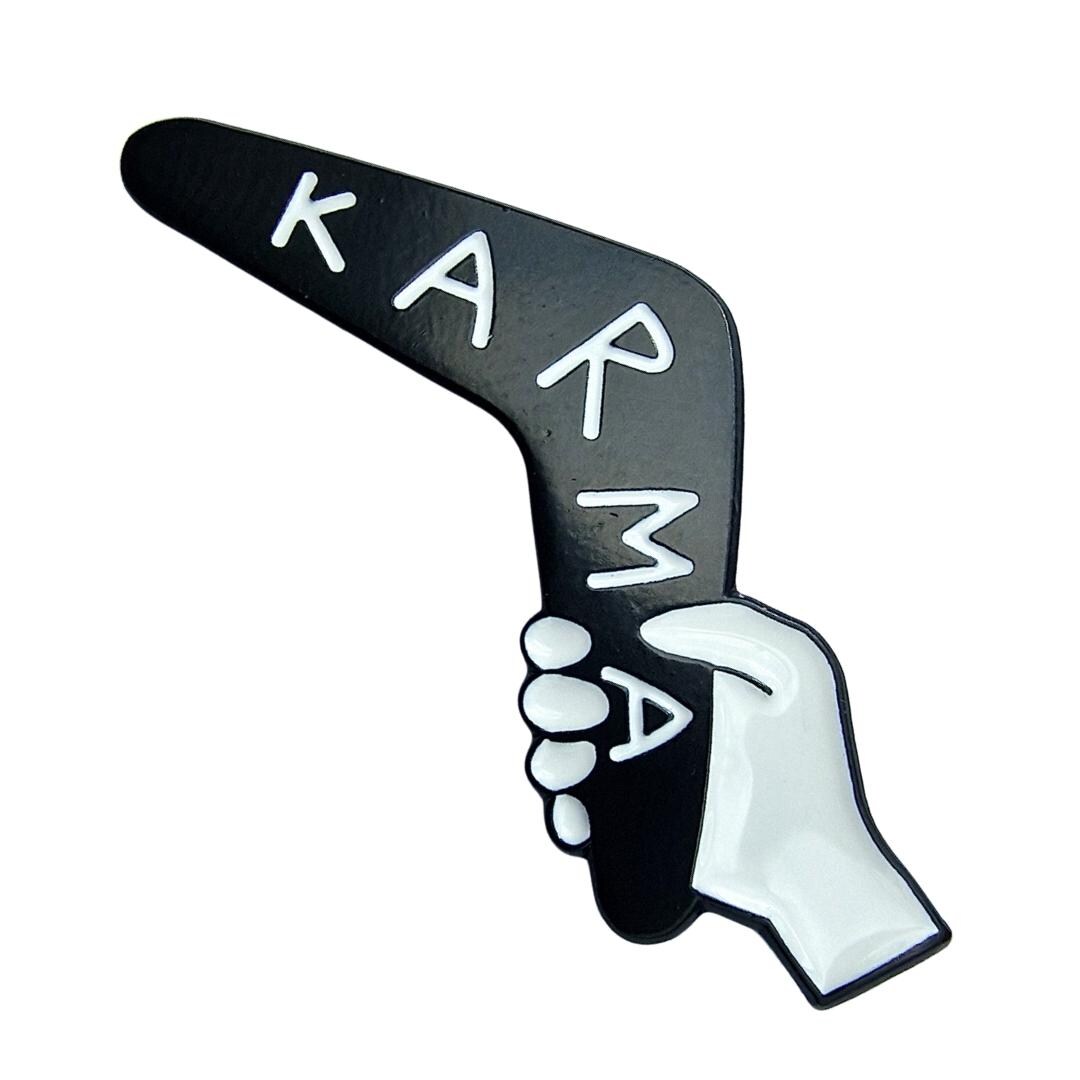 Karma Boomerang Enamel Pin Badge, Buddhism Gift - Etsy