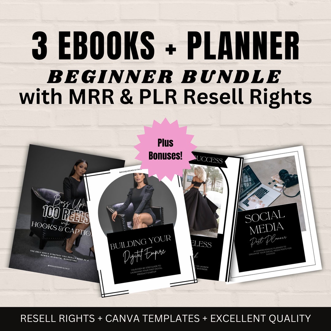 3 Ebooks Planner Beginners Bundle With Master Resell Rights and Private Label Rights - Etsy