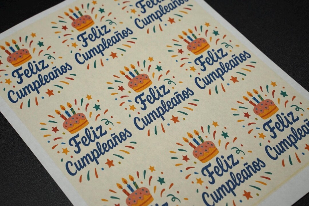 Feliz Cumpleaños Gift Tags: Printable Cookie Tags (digital Download ...