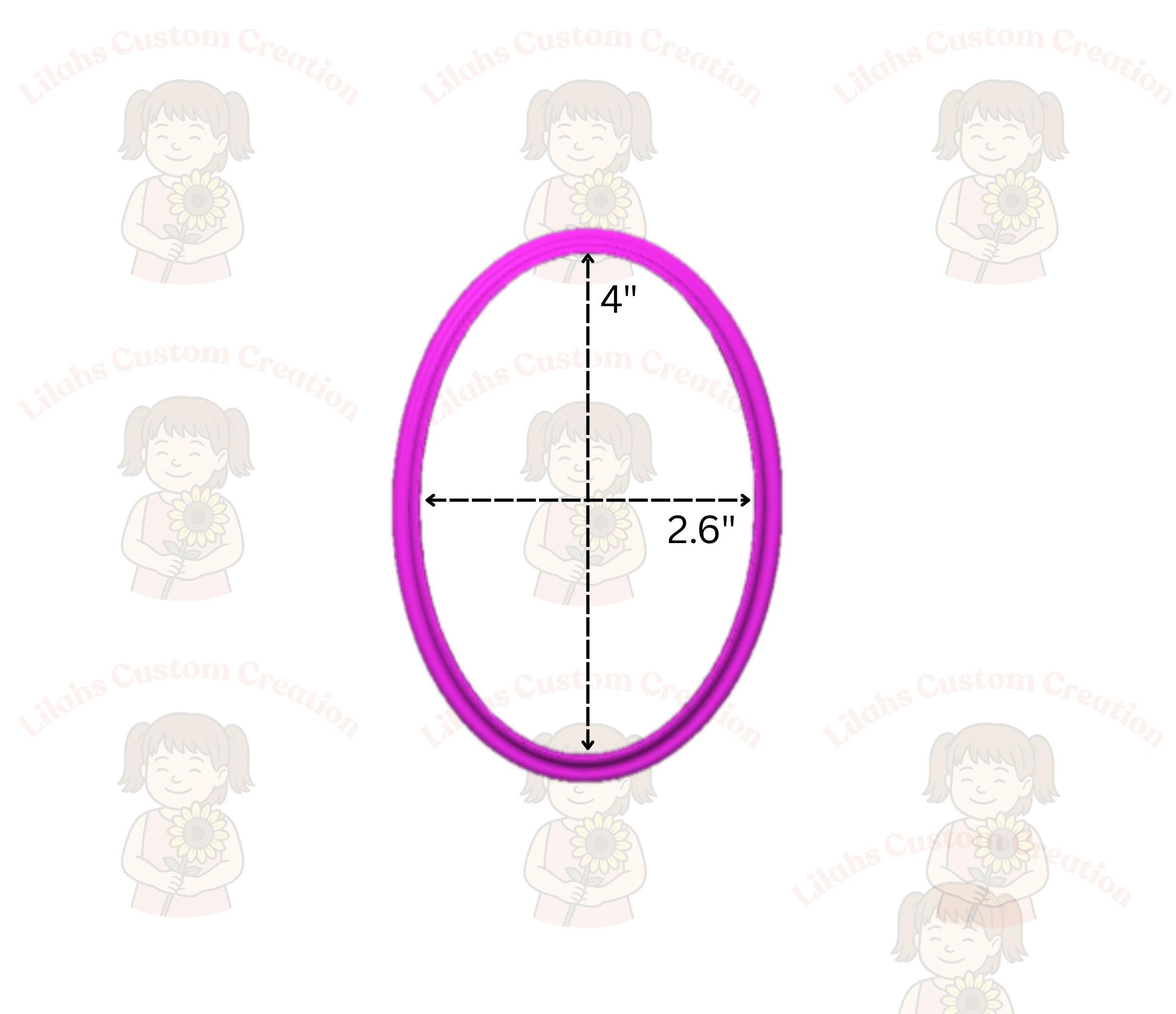 Oval Shape Cookie Cutter - Multiple Sizes Available - Small to Large ...