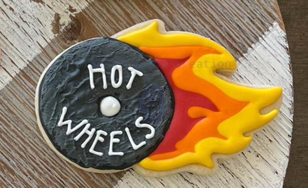 Hotwheel Style Style Cookie Cutter Wheel on Fire - Etsy