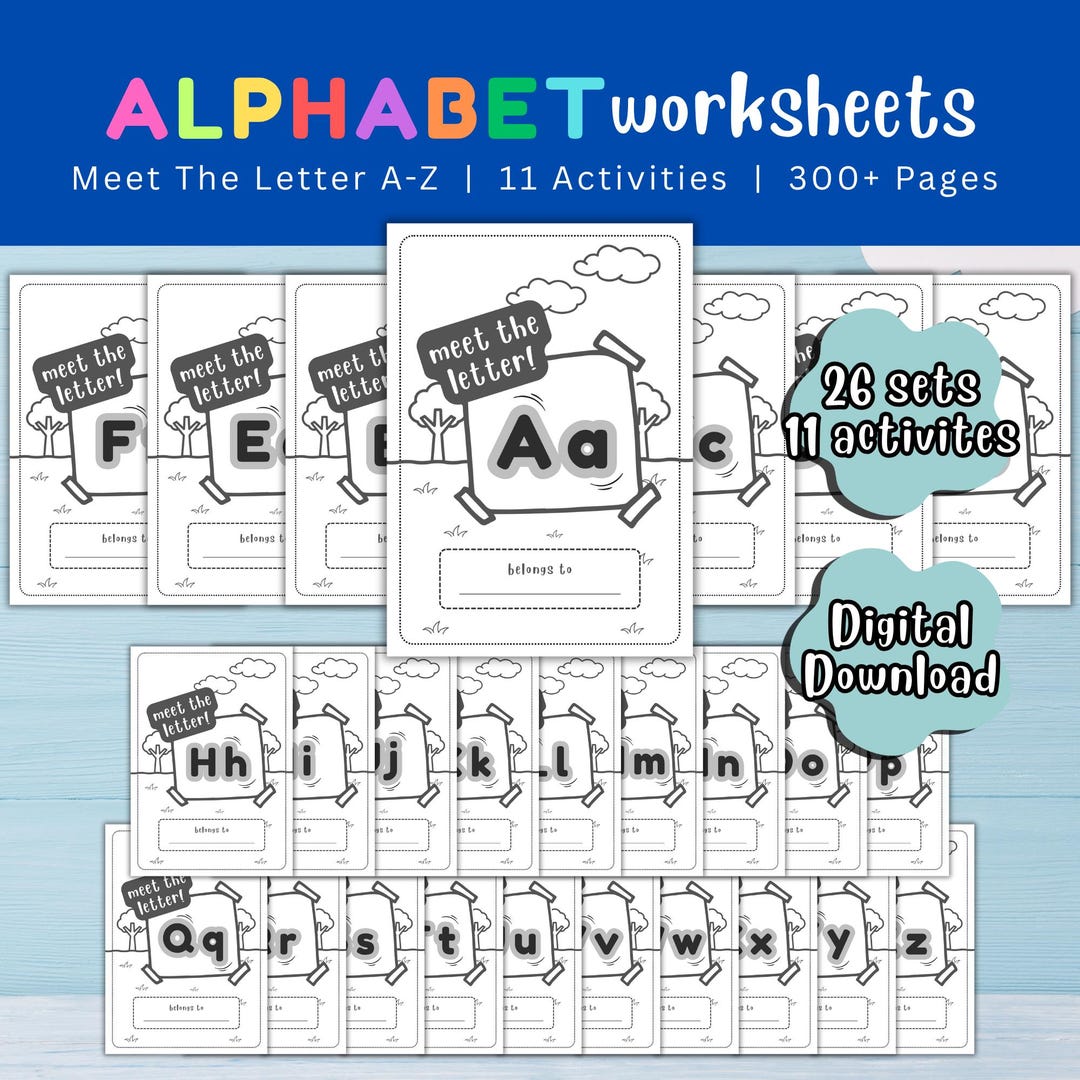 Alphabet Tracing Worksheet, A-Z Letter Learning (printable), Preschool ...