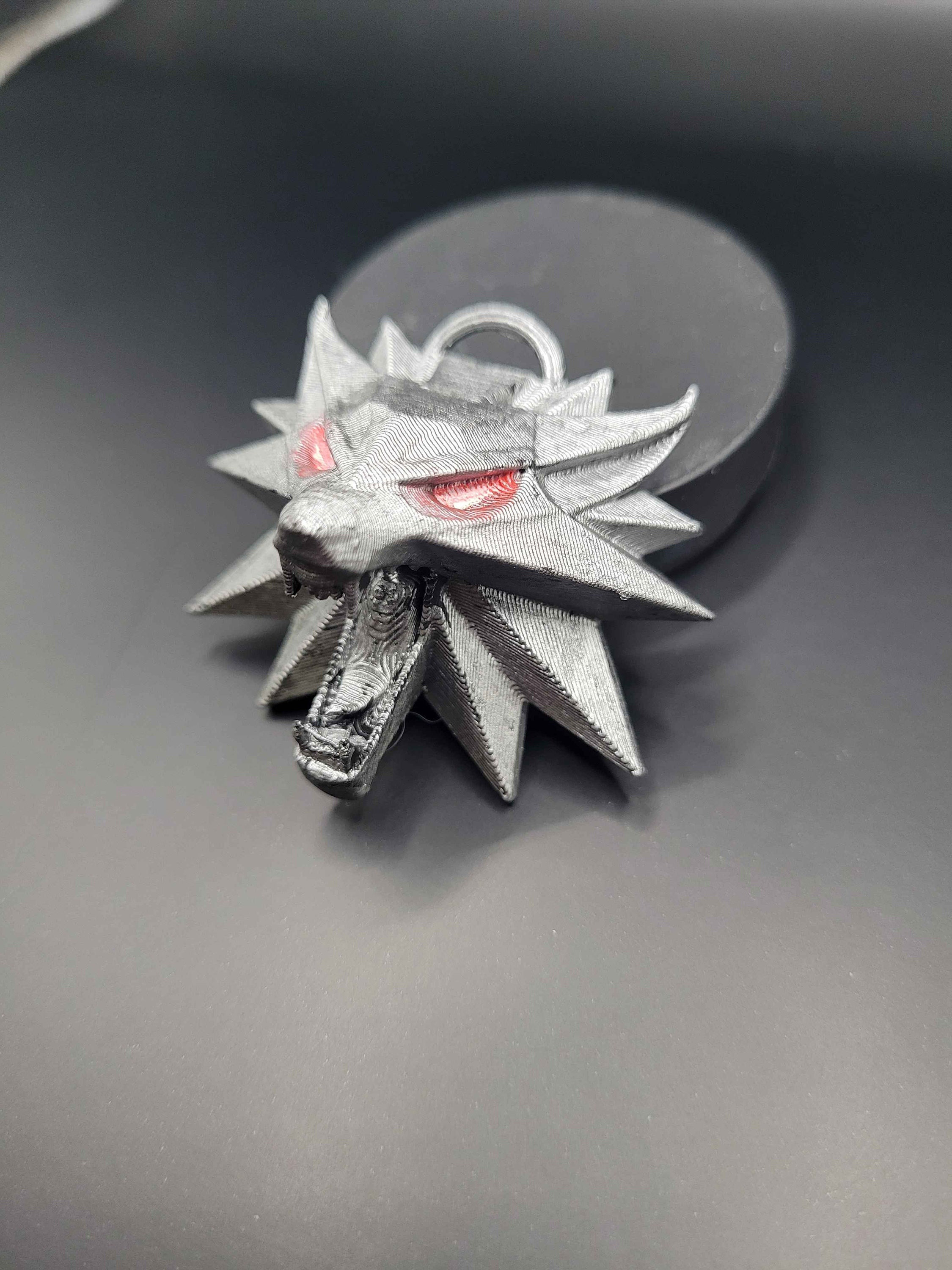 Witcher Wolf Pendant 3D Printed - Etsy