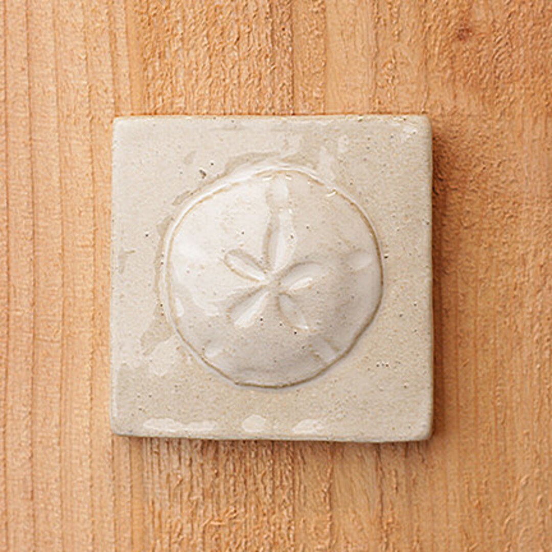 3x3 Handmade High Relief Ceramic Sand Dollar Tile With Hanger on Back ...
