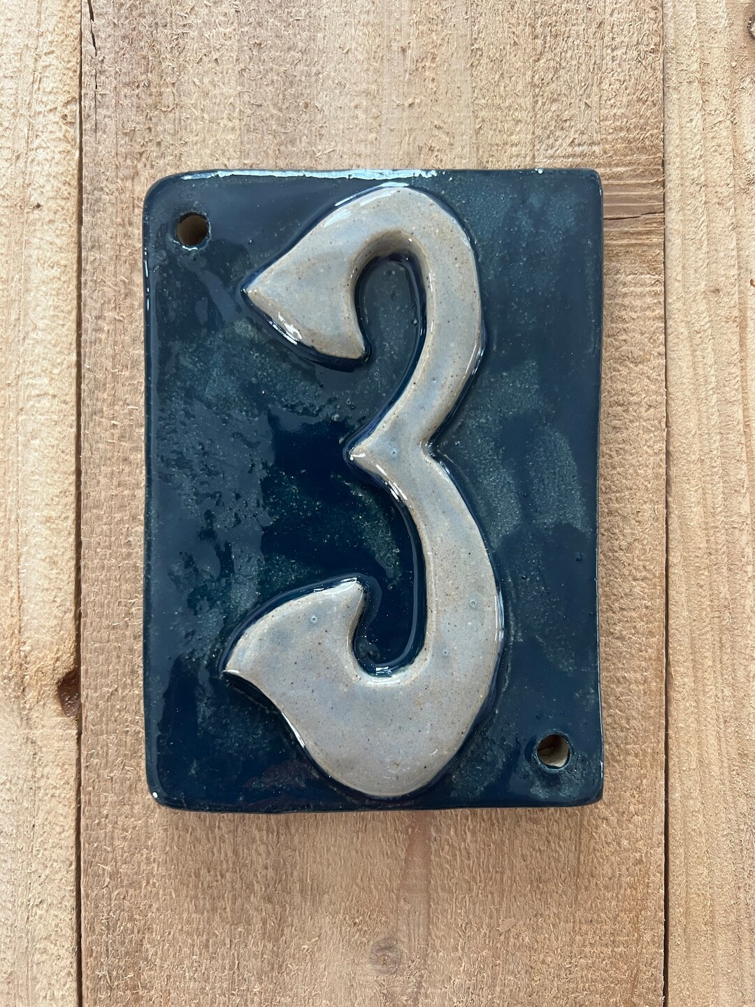 4x6 Ceramic Address Numbers, House Numbers, Tile Numbers, Number 3 - Etsy