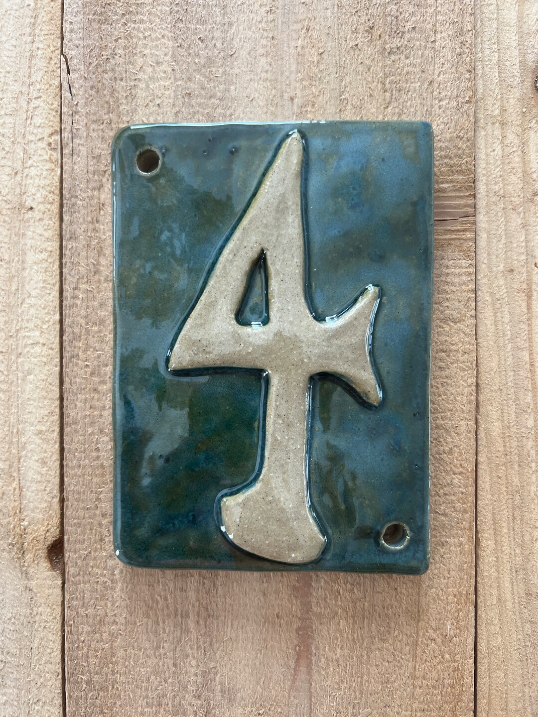 4x6 Ceramic House Number Tiles, Address Numbers, Number 4 - Etsy