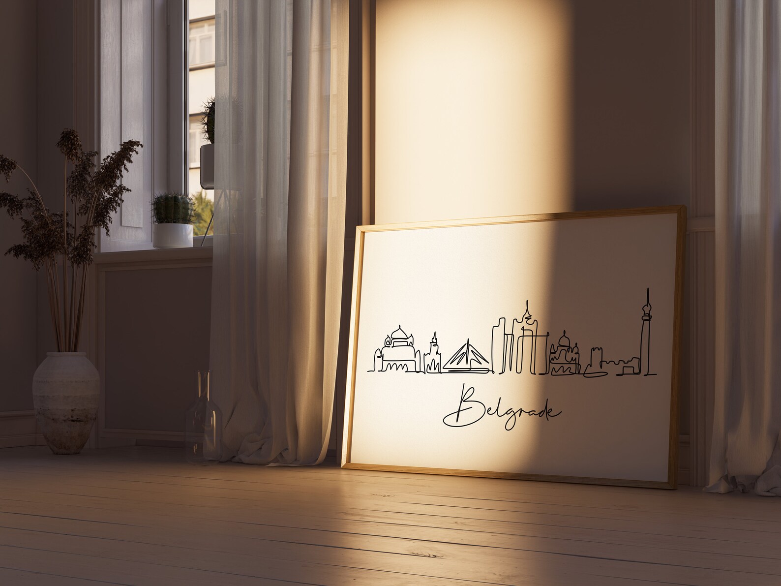 Belgrade Skyline Art: Black and White Cityscape (digital Download) - Etsy