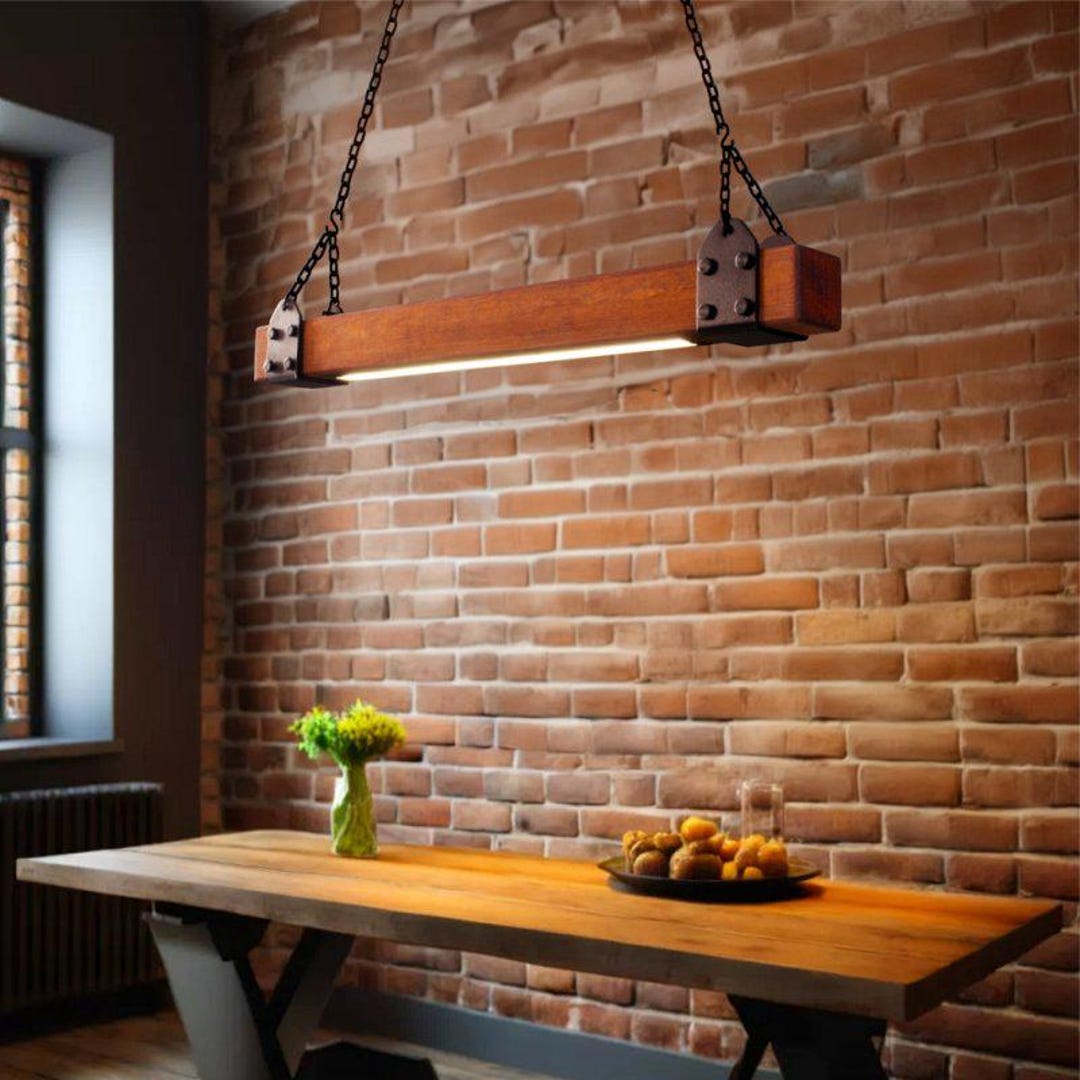 Wood Lighting, Rustic Pendant Lighting, Vintage Rustic Lighting, Wood ...