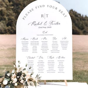 Arc Wedding Seating Plan: Modern Table Design - Etsy UK