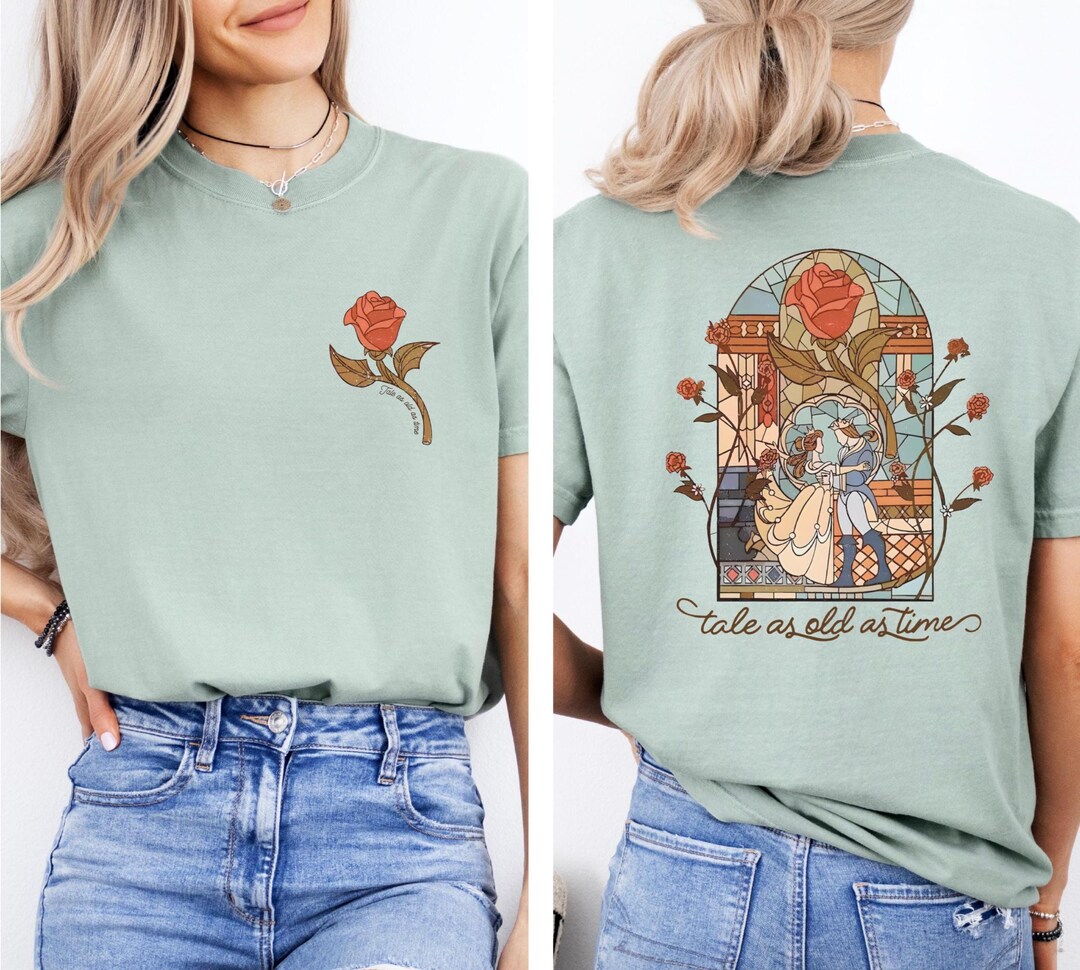 Retro Beauty and the Beast Shirts, Comfort Colors Disney Princes Belle ...