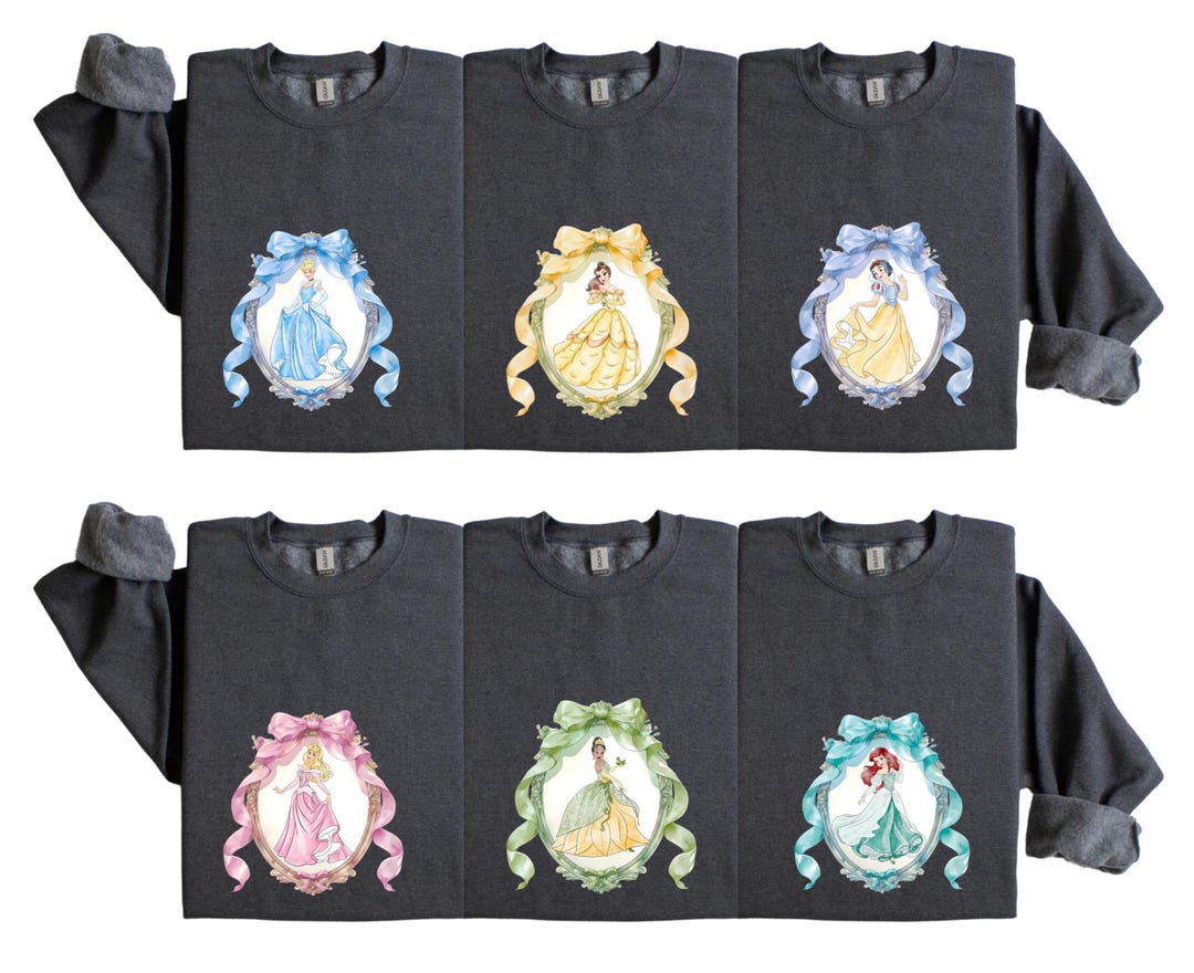 Princess Frame Coquette Bow Sweaters, Magical Mirror Matching Hoodies ...