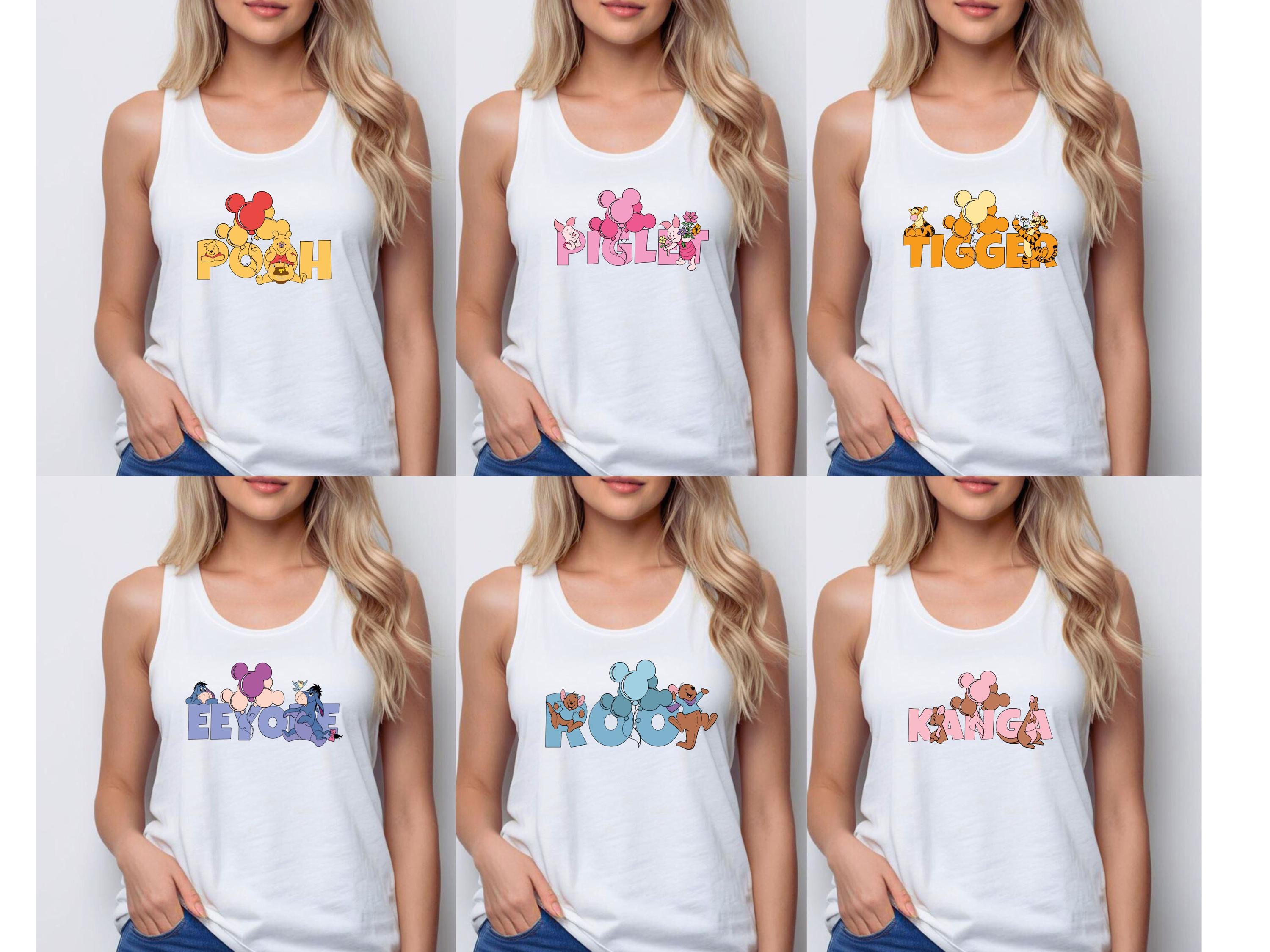 Winnie the Pooh and Friends Racerback Tank, Matching Pooh Tigger Piglet ...