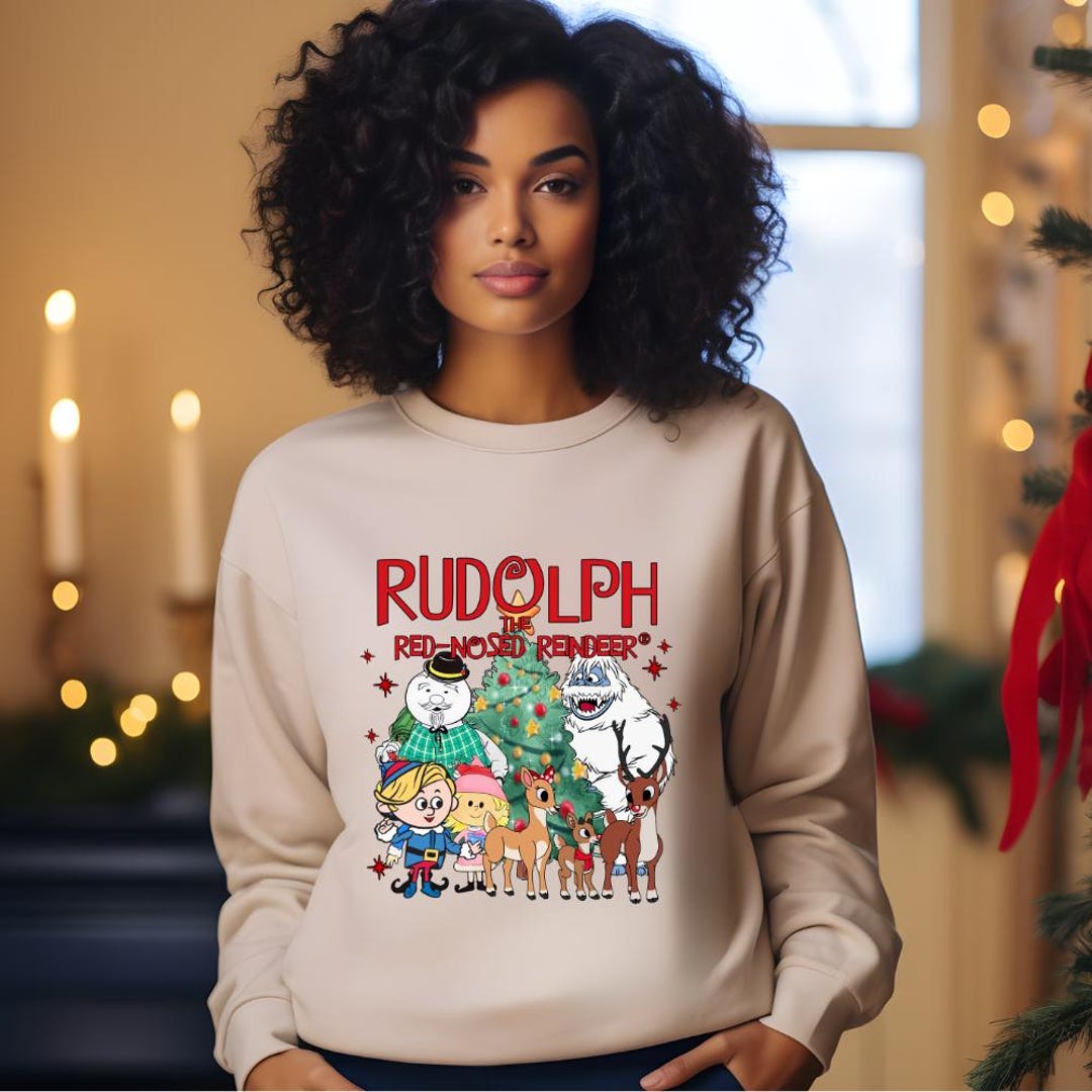 Rudolph the Red Nosed Reindeer Christmas Sweater, Rudolf and His ...