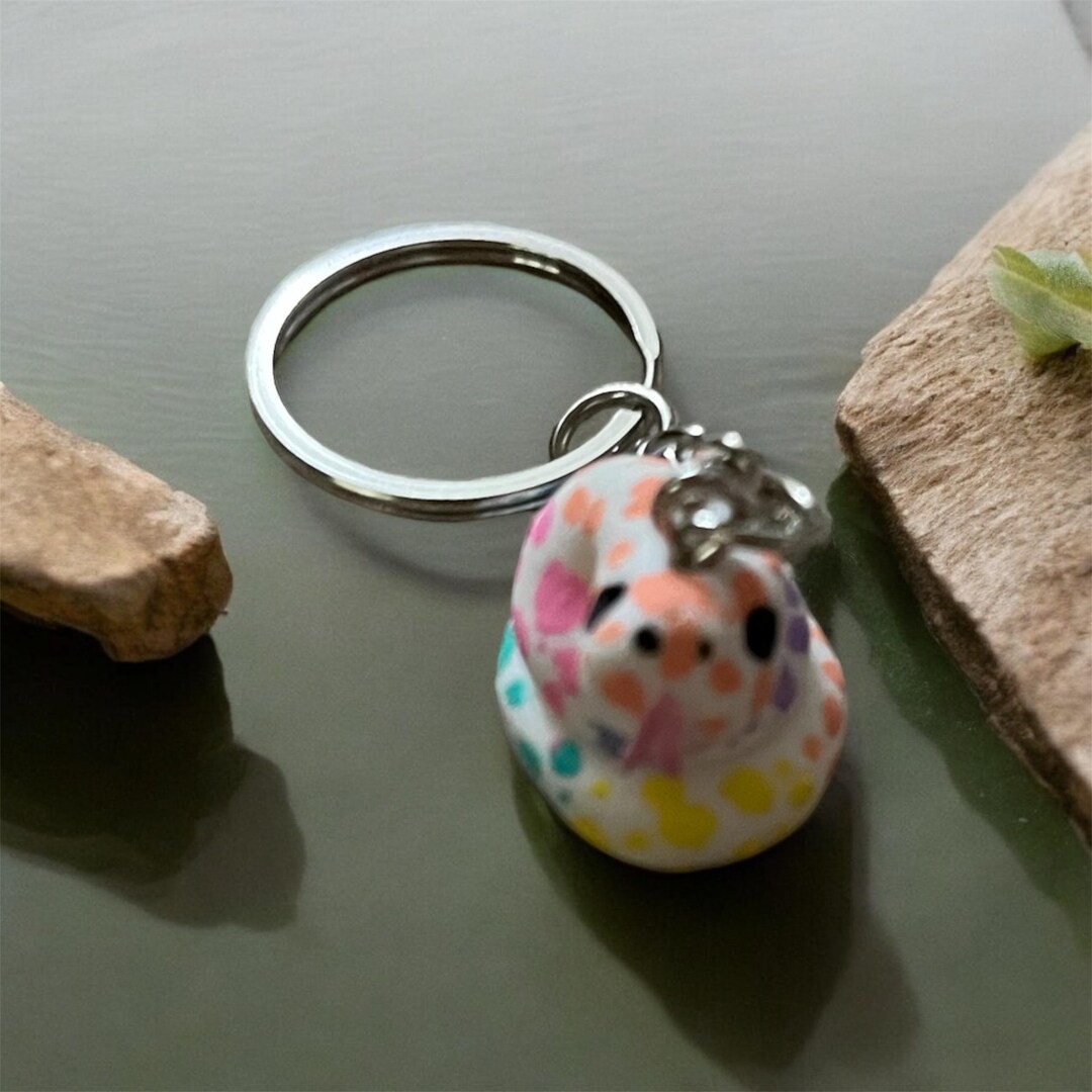 Small Rainbow Snake Clay Keychain Hand Painted and Hand Sculpted - Etsy