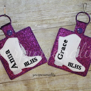 Drill Team Key Fob, Drill Boot, Bag Tag, Key Chain, Dance Drill, Dance ...