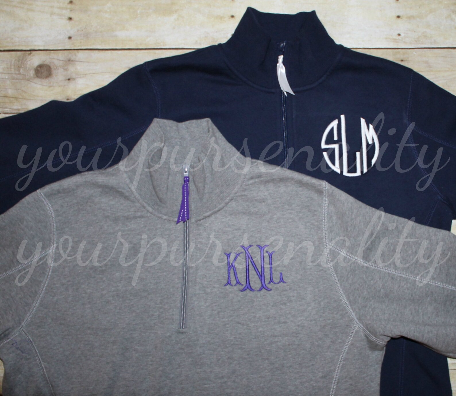 Ladies Quarter Zip Monogrammed Sweatshirts Made to Order | Etsy