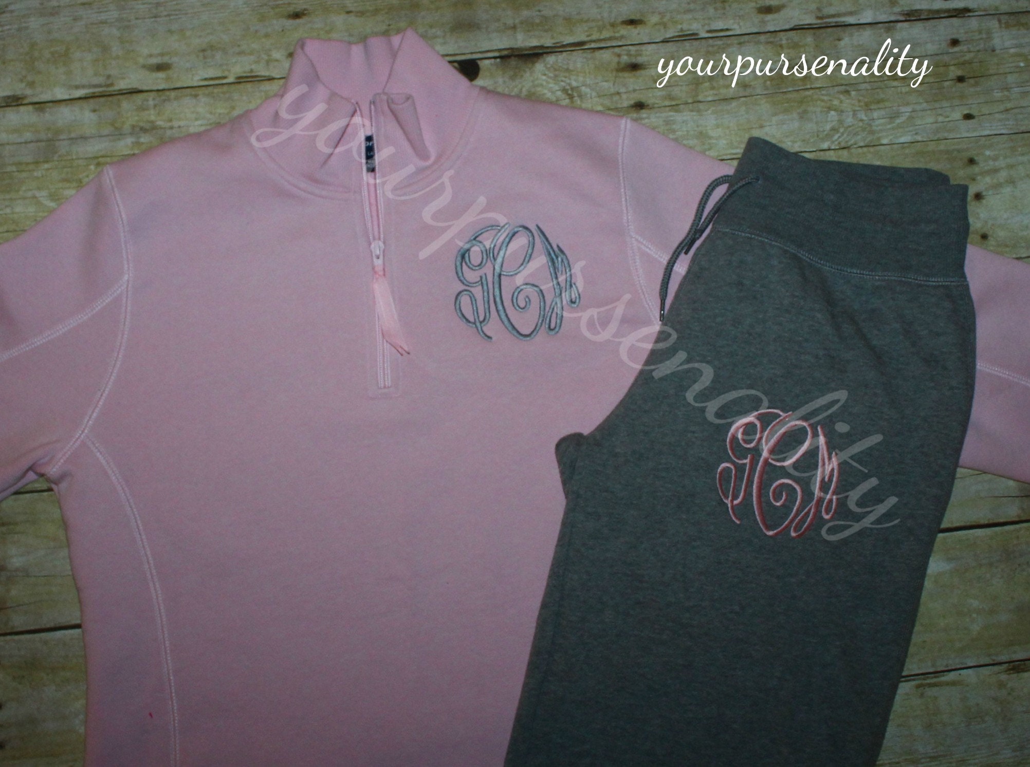 Ladies Quarter Zip Monogrammed Sweatshirts Made to Order | Etsy