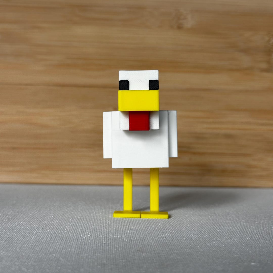 3d Printed Minecraft Chicken - Perfect for Gamers! - Etsy
